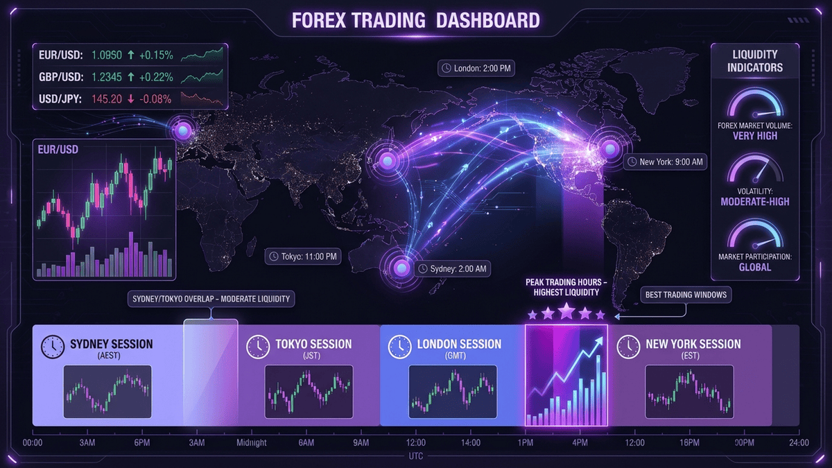 Forex Trading Hours & Time Zones: Best Times for EUR/USD, GBP/USD (2026 ...